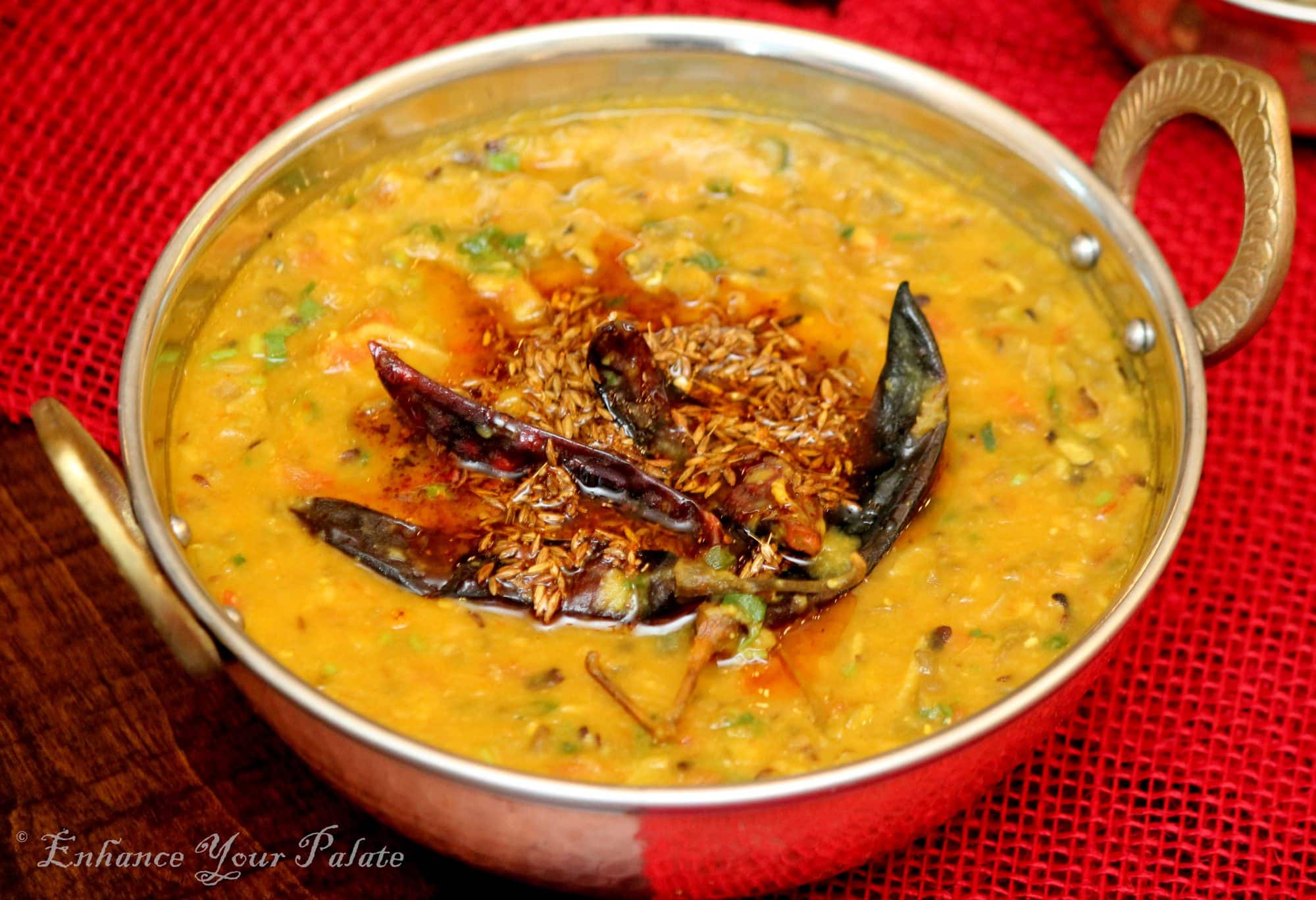 Five Lentil Soup (Panchmel Rajasthani Daal) - Served with Baati