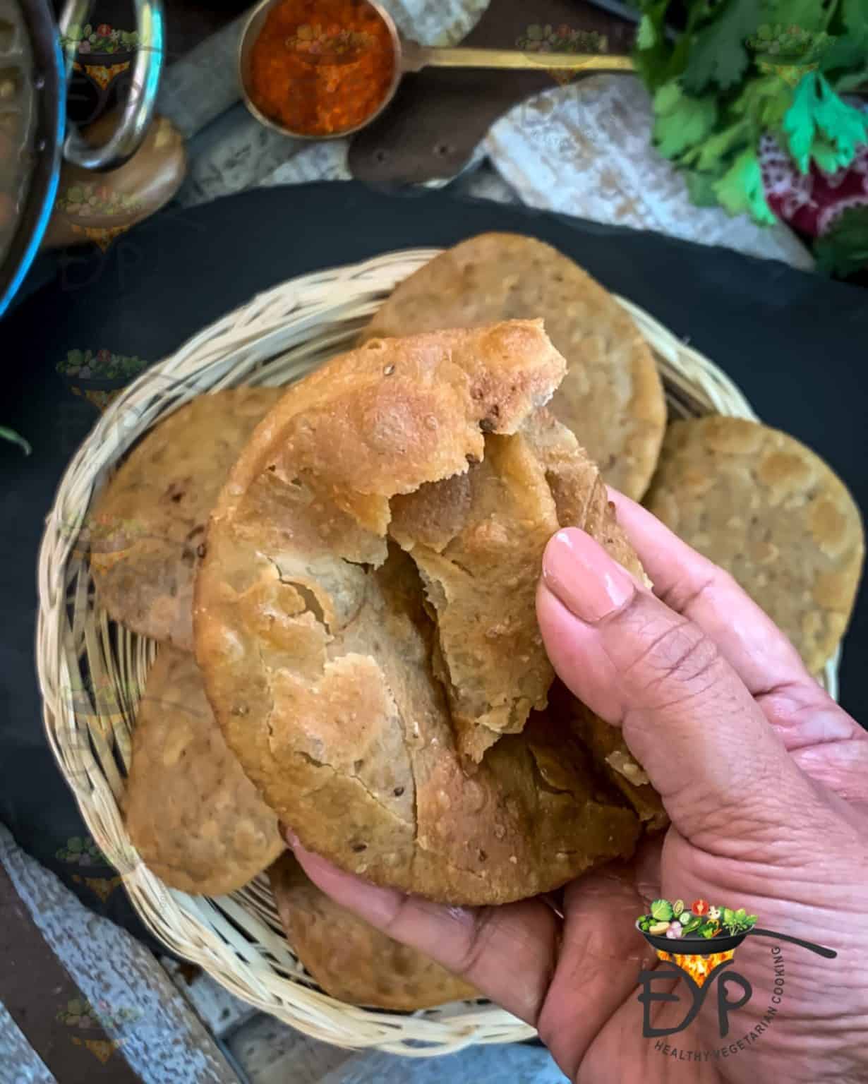 Khasta Bedai: Urad Dal Stuffed Crispy Kachori - Enhance Your Palate