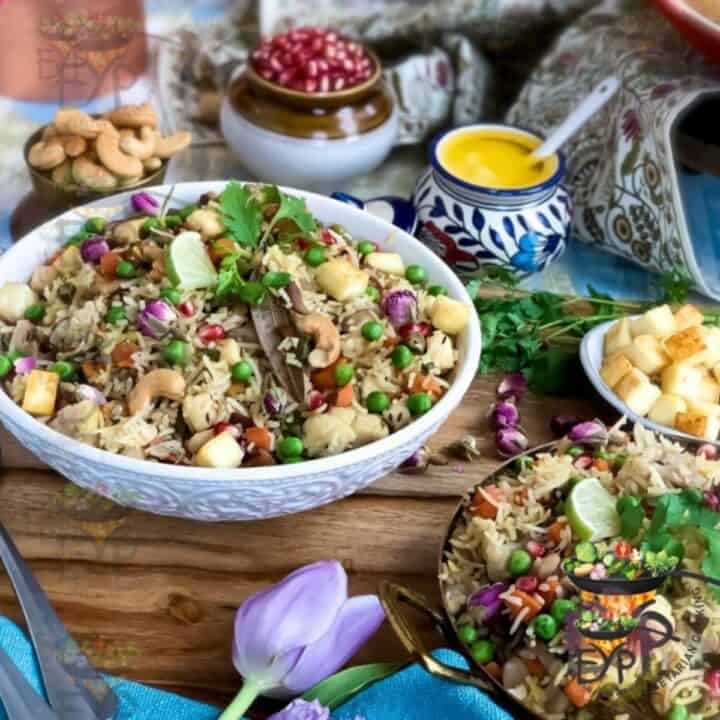 Navratan Pulao Recipe - Navaratna Pulav - Enhance Your Palate